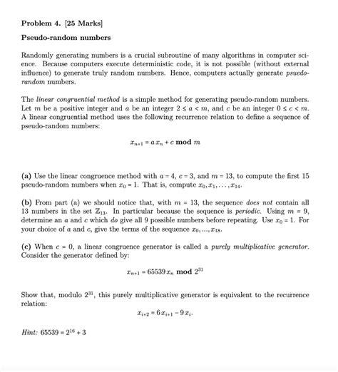 Solved Problem Marks A Use The Euclidean Algorithm Chegg
