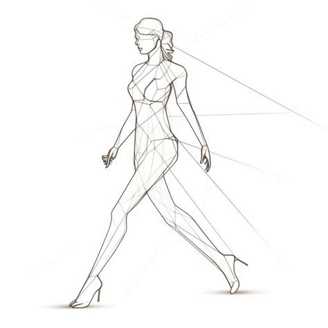 Premium Ai Image Dancing Woman Sketch Illustration