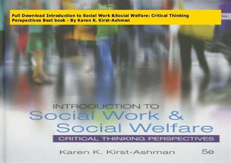 Full Download Introduction To Social Work And Social Welfare Critical
