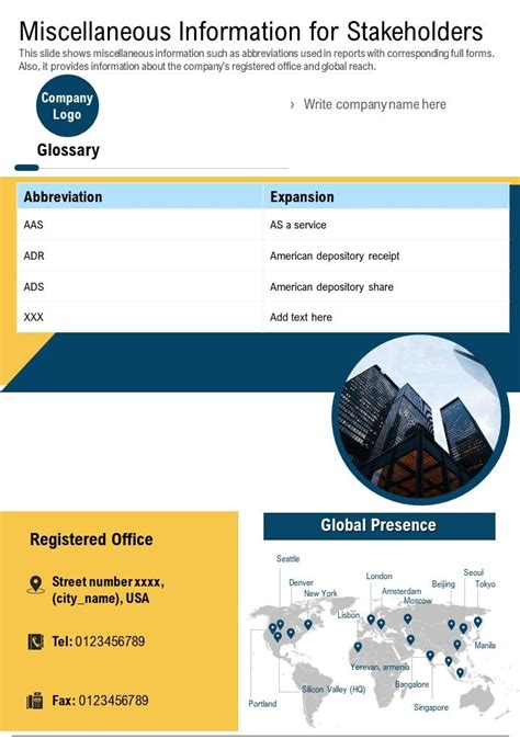 One Page Investors Presentation Report Infographic PPT PDF Document Presentation Graphics