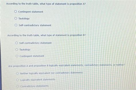Complete The Truth Table For The Given Propositions