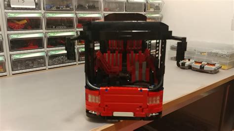 Lego Moc Motorized Bus By Hallbricks Rebrickable Build With Lego