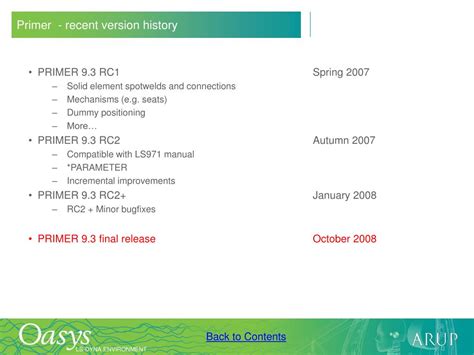 Ppt Oasys Primer 93 October 2008 Powerpoint Presentation Free