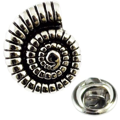 Ammonite Fossil Lapel Pin Badge From Ties Planet Uk