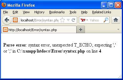 Macam Macam Jenis Error Yang Sering Terjadi Pada Saat Penggunaan PHP