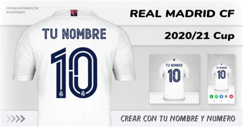 Camiseta Real Madrid Cf 202021 Cup Crear Con Tu Nombre Y Número