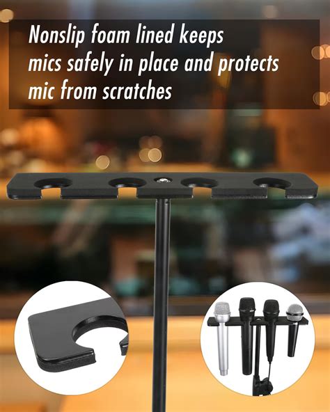 Numhag Multi Mic Holder For Wired And Wireless Mics Multiple Microphone