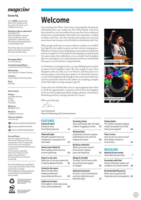 New Wine Magazine Issue 65 November 2016 By New Wine Issuu