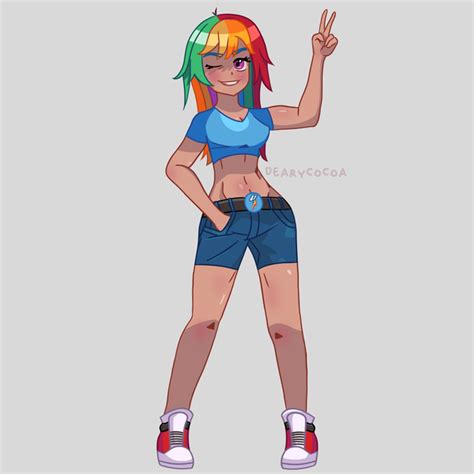3251889 Safe Artistdearycocoa Derpibooru Import Rainbow Dash