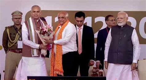 Gujarat Oath Taking Ceremony Bhupendra Patel Back As Cm New 17 Member