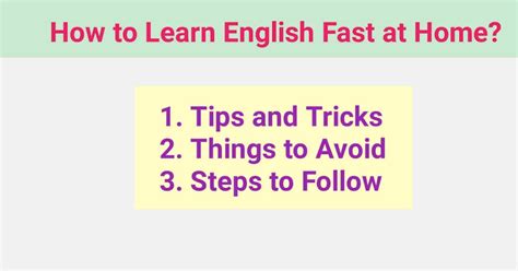 How To Learn English Fast At Home