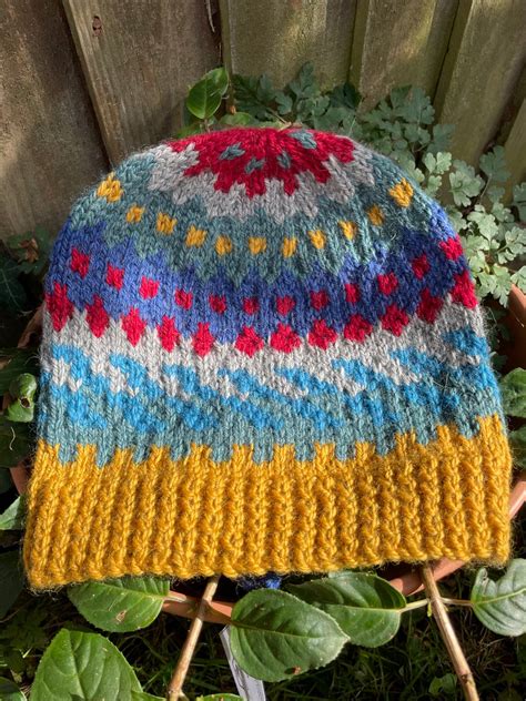 Hat Hand Knitted 100wool Code 2 Folksy
