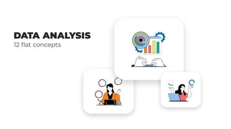 Data Analysis Flat Concepts Elements Ft Analytics And Assessment Envato