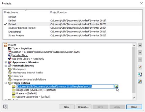 Inventor Professional Sablonok