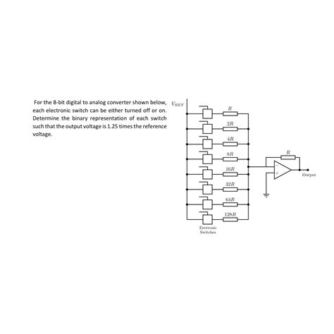 Solved For The 8 Bit Digital To Analog Converter Shown Chegg Com