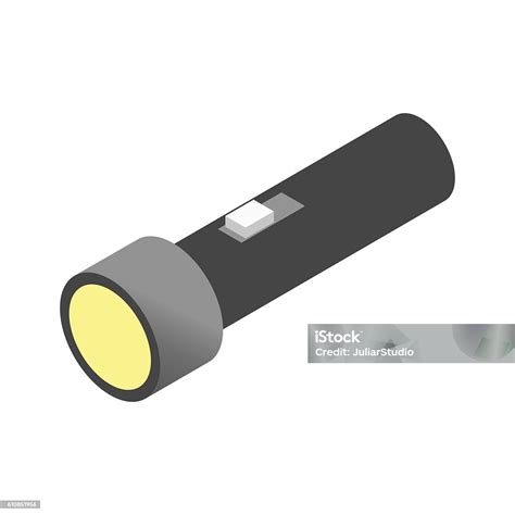 손전등 등색 3d 아이콘 0명에 대한 스톡 벡터 아트 및 기타 이미지 0명 Led 조명 단일 객체 Istock