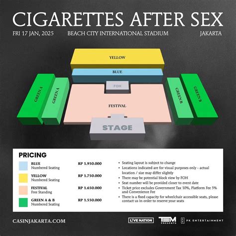Daftar Harga Tiket Konser Cigarettes After Sex Jakarta 2025
