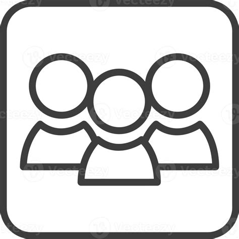 Worker Icon In Thin Line Black Square Frames 19541398 Png