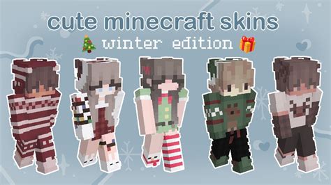 🎄 Aesthetic Minecraft Skins Christmas Winter Edition Download