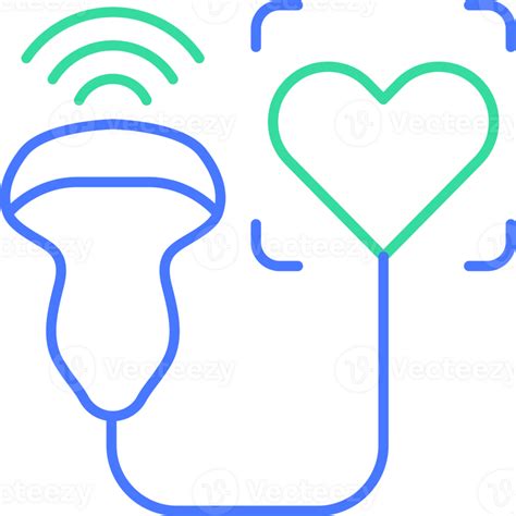 Echocardiogram Line Icon 23656982 Png