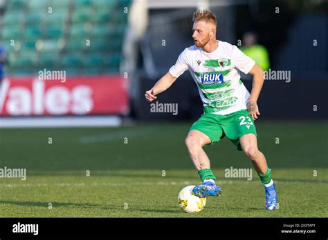 Newport Uk 28th Apr 2024 Brad Young Of Tns In Action Connahs Quay