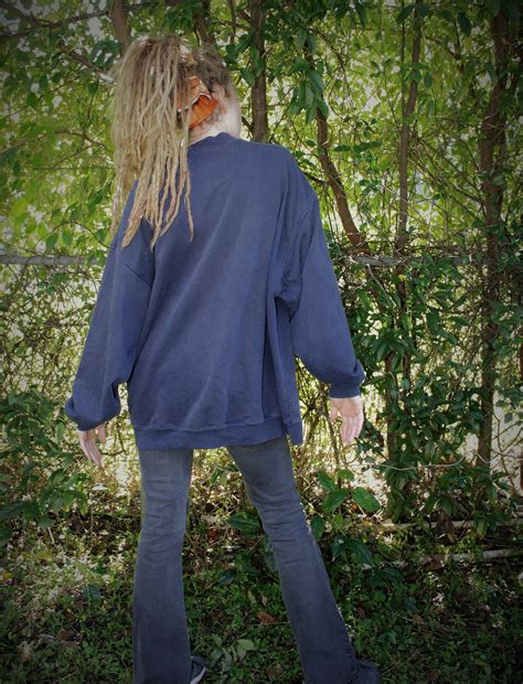 Vintage 90s Blue Embroidered Crewneck Sweatshirt By Van Heuson Shop Thrilling