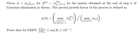 Solved Given A Aij Nxn Let A K Ar I Inxn Be The Chegg Com