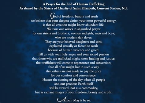 Day Of Prayer Against Human Trafficking Duluth Benedictines