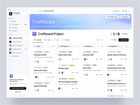 Kanban View Task Management Dashboard