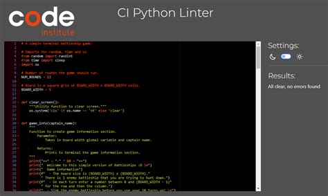 A Simple Terminal Based Battleship Application Battleships Terminal Game