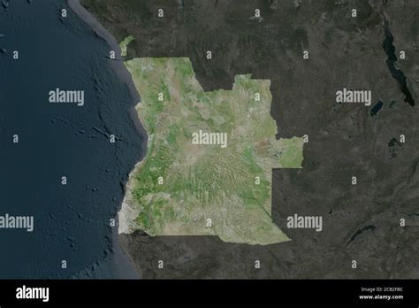 Shape Of Angola Separated By The Desaturation Of Neighboring Areas