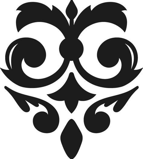 Classic Decorative Element Featuring Intricately Designed Stylized Leaves Elegant Spirals And