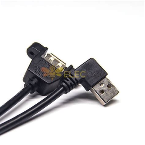 20pcs USB 2 0 Connector Pinout A Male Right Angle To A Female For OTG Cable 100cm