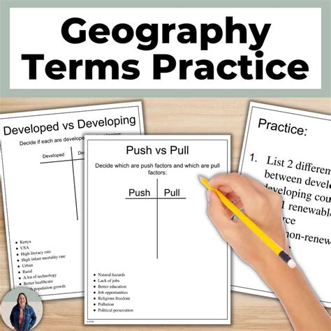 Geographical Terms Worksheet Expand Your Vocabulary And Knowledge