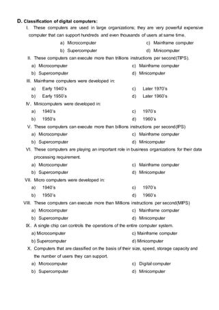 Multiple Choice Questions Chapter 1 DOCX