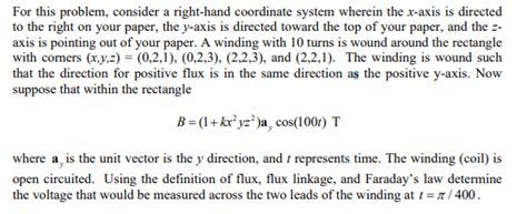 For This Problem Consider A Right Hand Coordinate Chegg