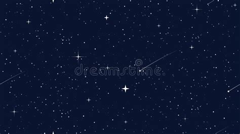 Starry Space Night Blue Sky Seamless Pattern Stock Illustration