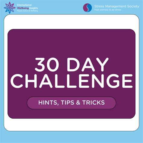 30 Day Challenge The Stress Management Society