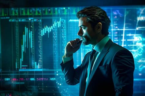 Premium Ai Image Businessman And Financial Analysis Graph Chart Stock