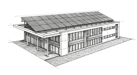 Modern Architectural Design Of A Rectangular Building Featuring A Flat