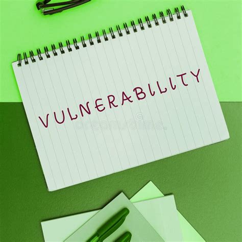 Text Sign Showing Vulnerability Business Concept State Of Being Exposed To The Possibility Of