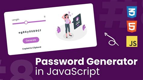 Build A Random Password Generator Using Javascript Javascript Projects Youtube