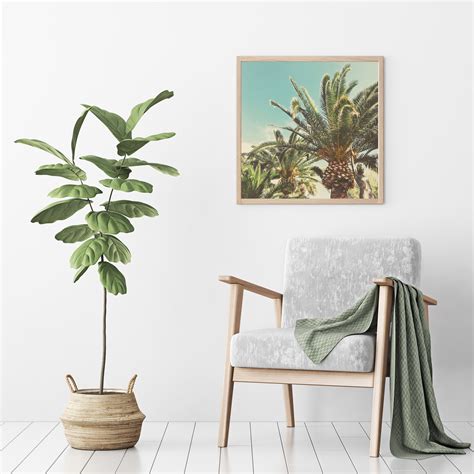 Palm Tree Print Tropical Wall Art Summer Decor Summer Etsy