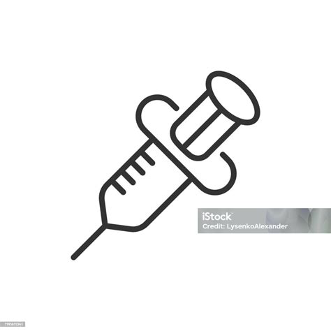 平面樣式的注射器圖示在白色隔離背景上注射針向量插圖藥物劑量業務理念向量圖形及更多一次性圖片 一次性 上癮 互聯網 Istock