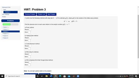 Solved Hw7 Problem 3 Homework Sets Hw7 Problem 3 Usor