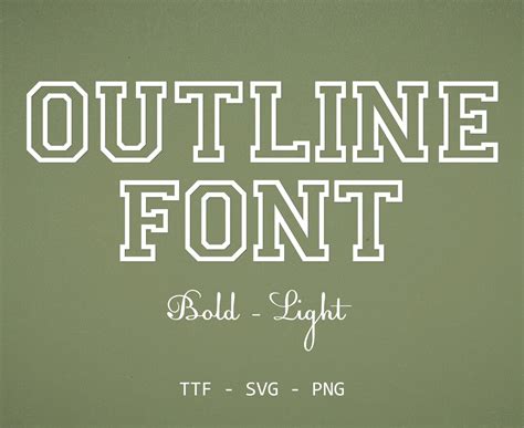 Outline Font Hollow Font Outline Font Handwriting Varsity Font College Font Outline Letters