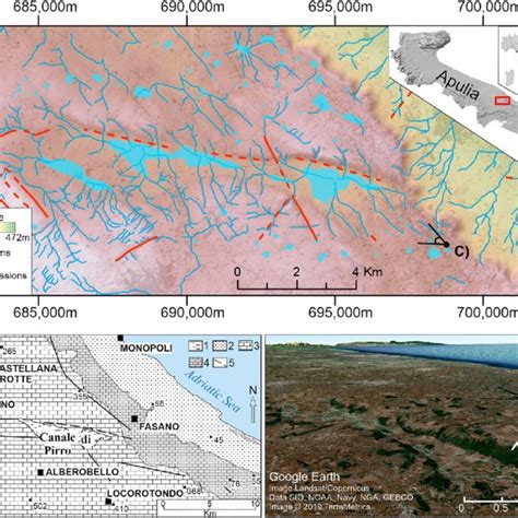 Location Of The Study Area Altitude Map And Some Geomorphological Download Scientific Diagram