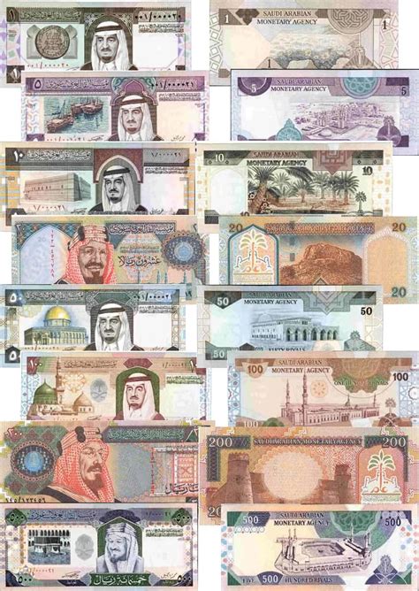 Saoedi Arabische Riyal Valuta Nationale Vlaggen