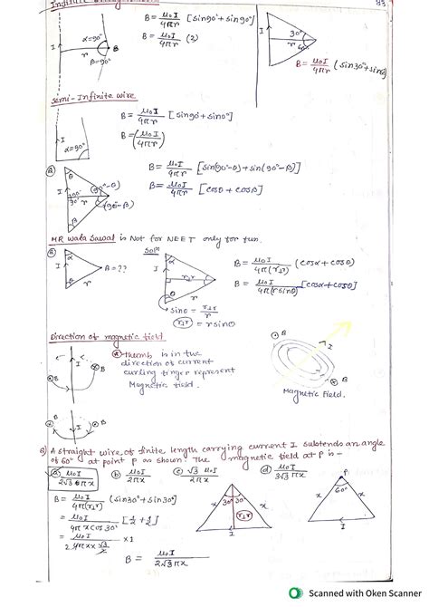 SOLUTION Class 12 Physics Moving Charges And Magnetism Full Notes