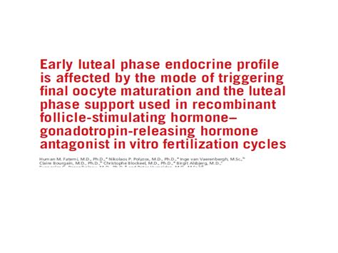 Gnrh Agonist Ve Antagonist Analoglarının Endometrial Reseptivite